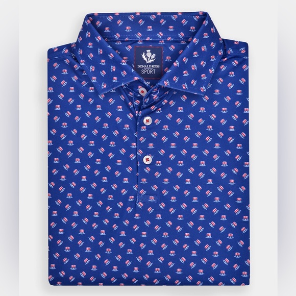 Donald Ross | Shirts | Donald Ross Mens Uncle Sam Polo Sport Fit | Poshmark